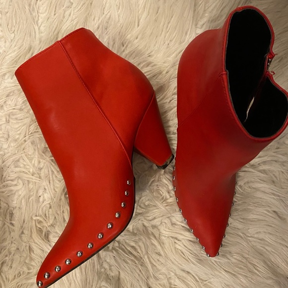 Shoes | Red Booties | Poshmark